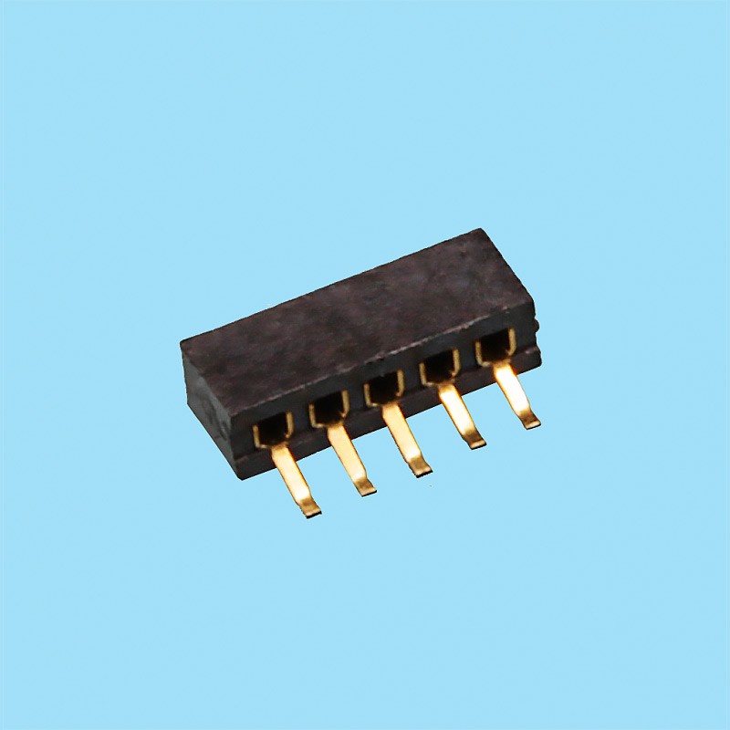1067 / Female PCB connector acodado SMD (2.10 mm) Pitch 1,00 mm