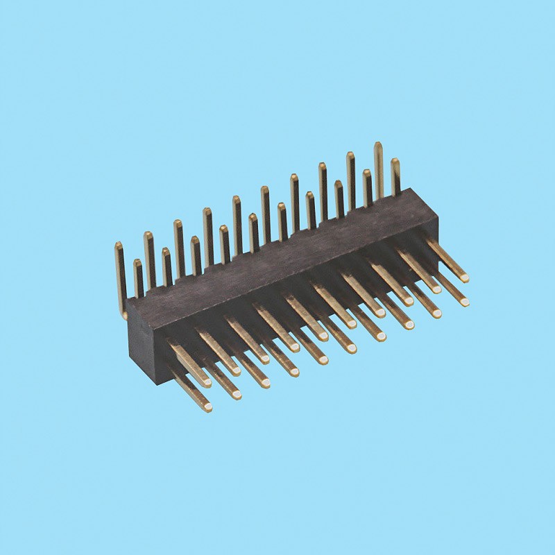 2583 / Angled pin header double row - Pitch 2,54 mm - Conectores PCB