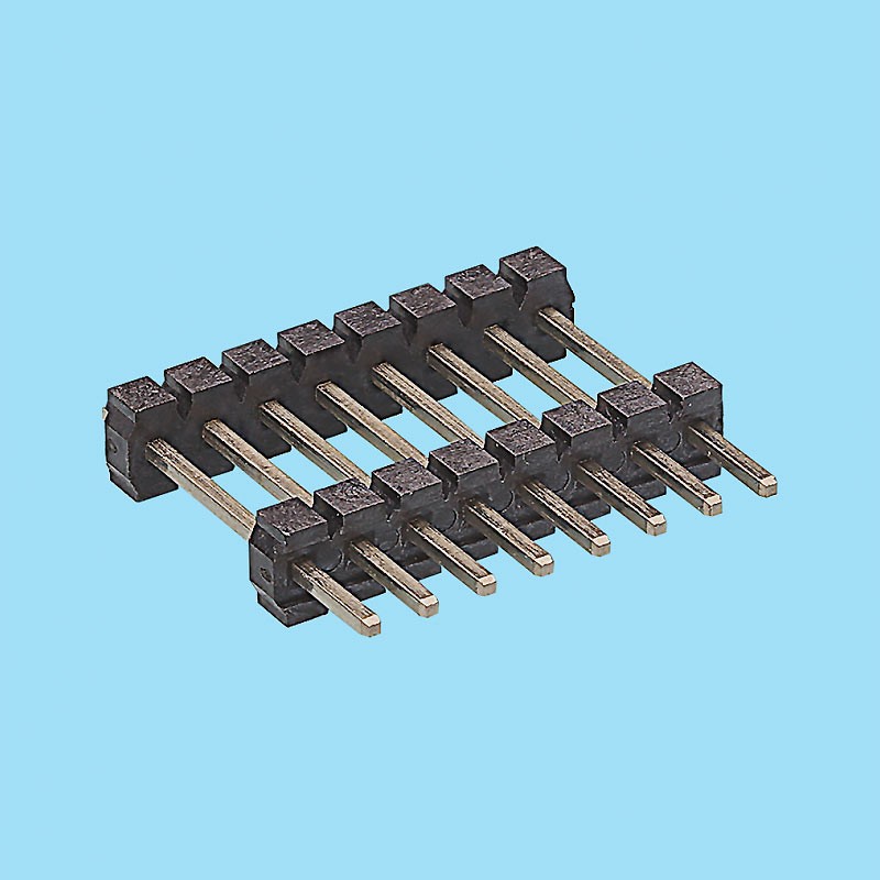 3918 / Regleta recta simple fila doble cuerpo para soldar a PCB