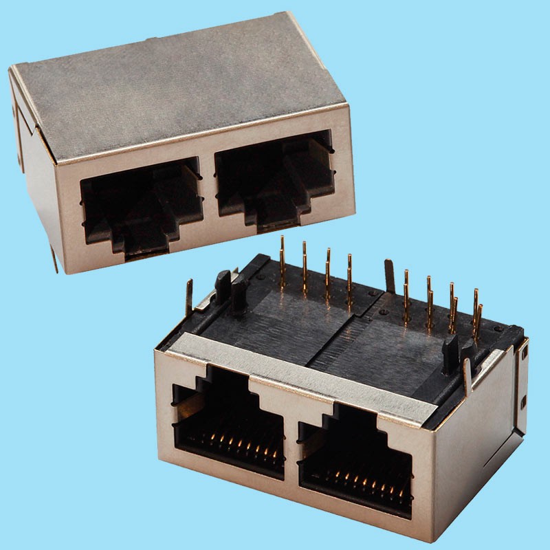 7650 / Telephone angled multi modular plugs- Shielded CONEXCON