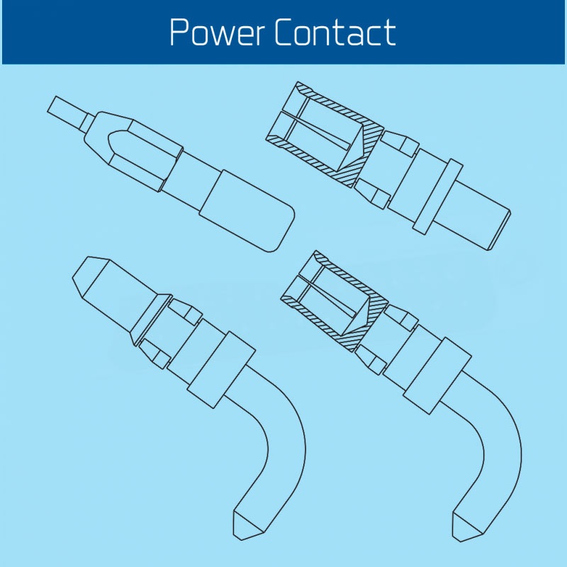 CHPT Series / Terminal Sub-D Combo POWER CONTACT (High Power Contact ...