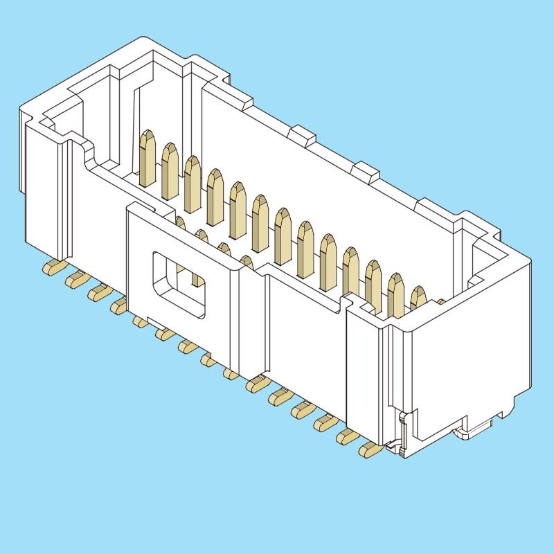 1236 / Dual row top entry SMD header - Pitch 1,00 mm