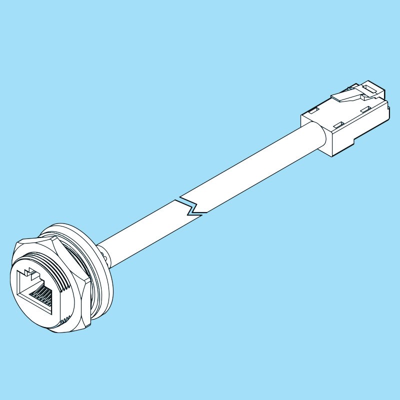 3169 / Cableado jack a plug FCC-68 IP68