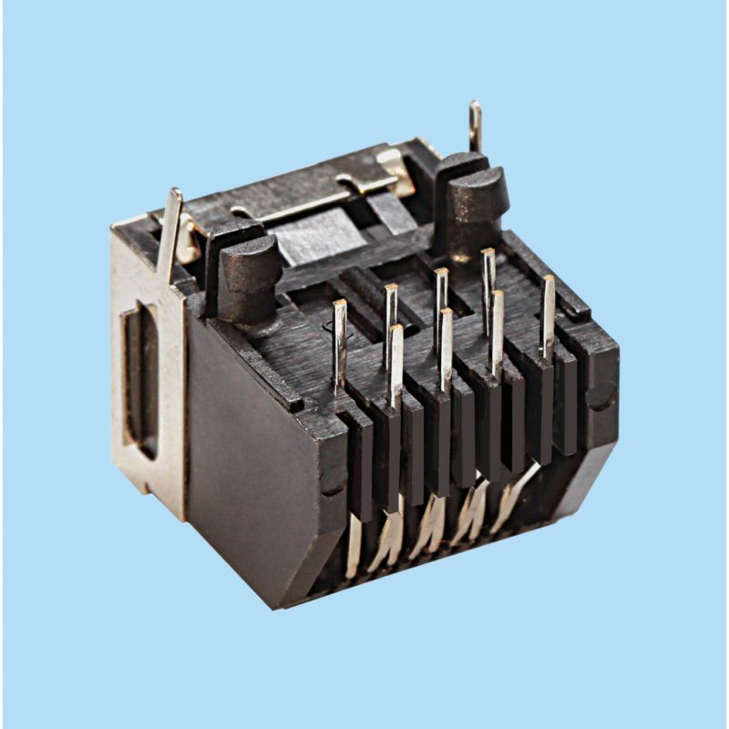 7639 / Side entry SMT shielded jack FCC-68 [Low profile - Shielded ...